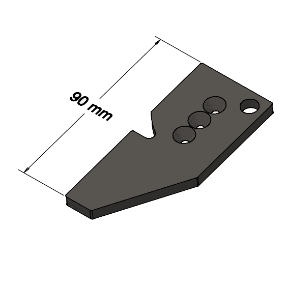 Sprue Plate – 3 Cavity (Lenght 115 mm) Replacment Set - MP-molds
