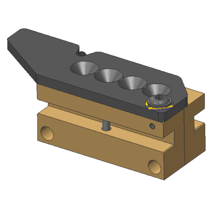 MP 452-200 Solid 4 Cavity Mold - No lube groove - MP Molds